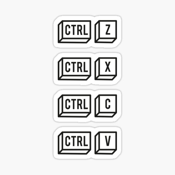 "Keyboard Shortcuts" Sticker by evamartinelli | Redbubble