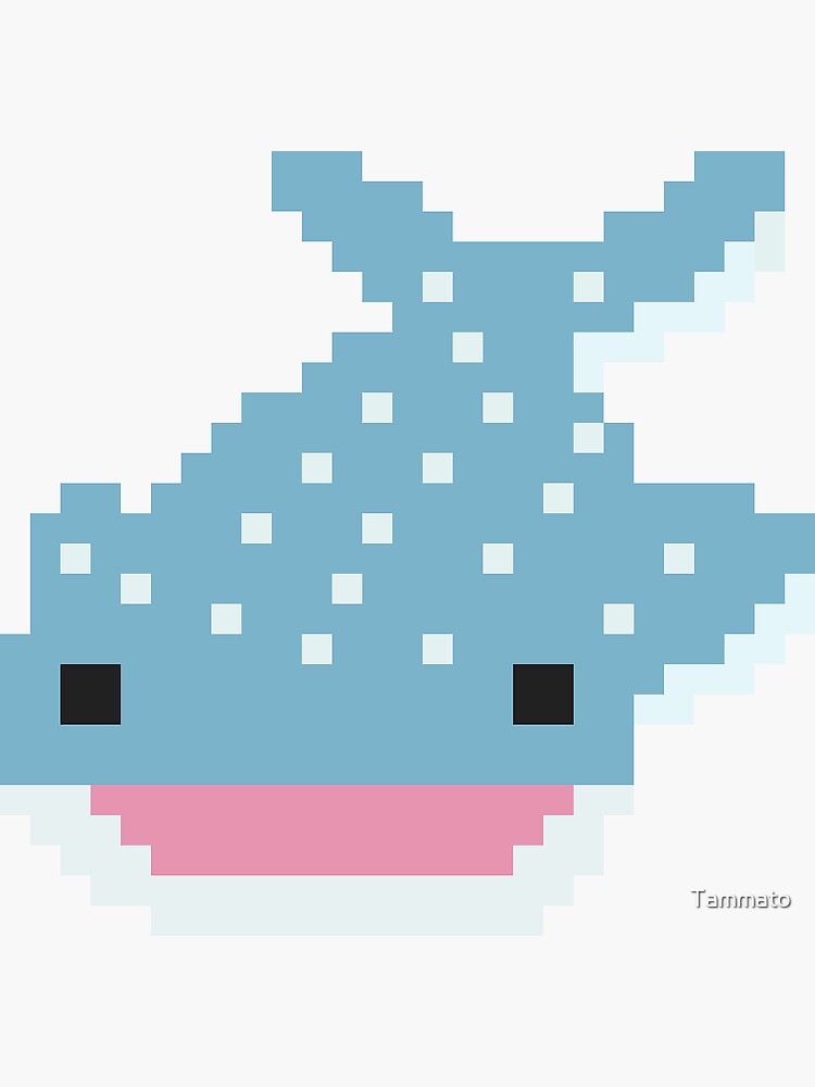 "Pixel Whale Shark" Sticker for Sale by Tammato | Redbubble