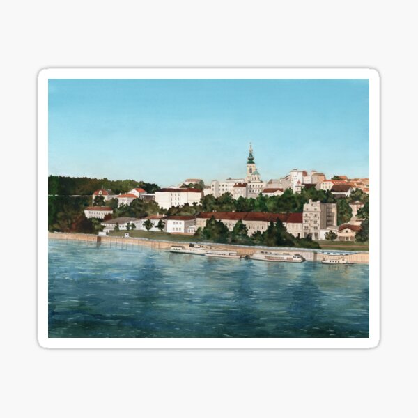 "Belgrade - View from the Danube" Sticker by umetnica | Redbubble