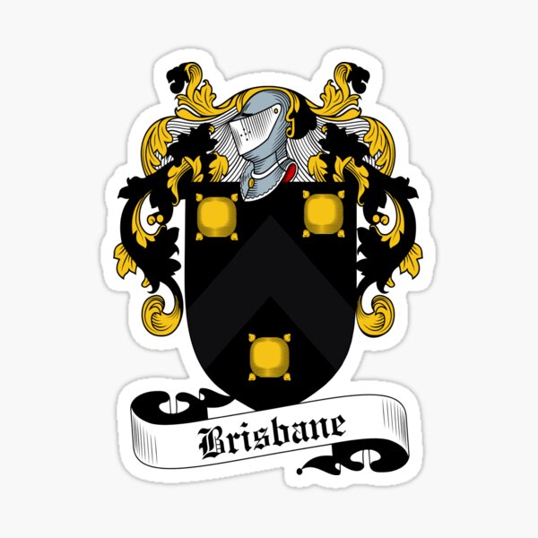 "Brisbane " Sticker by HaroldHeraldry | Redbubble
