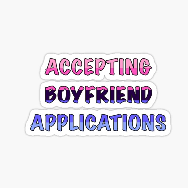 "Accepting Boyfriend Applications-Omni Flag" Sticker by artwork-of-krb | Redbubble