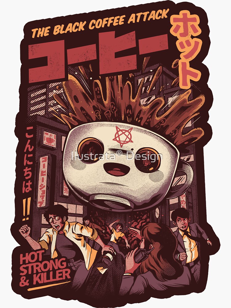 "Black magic coffee" Sticker for Sale by ilustrata | Redbubble