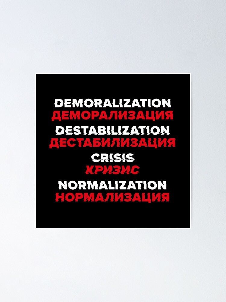 "Active Measures - The 4 Stages of Ideological Subversion" Poster for ...