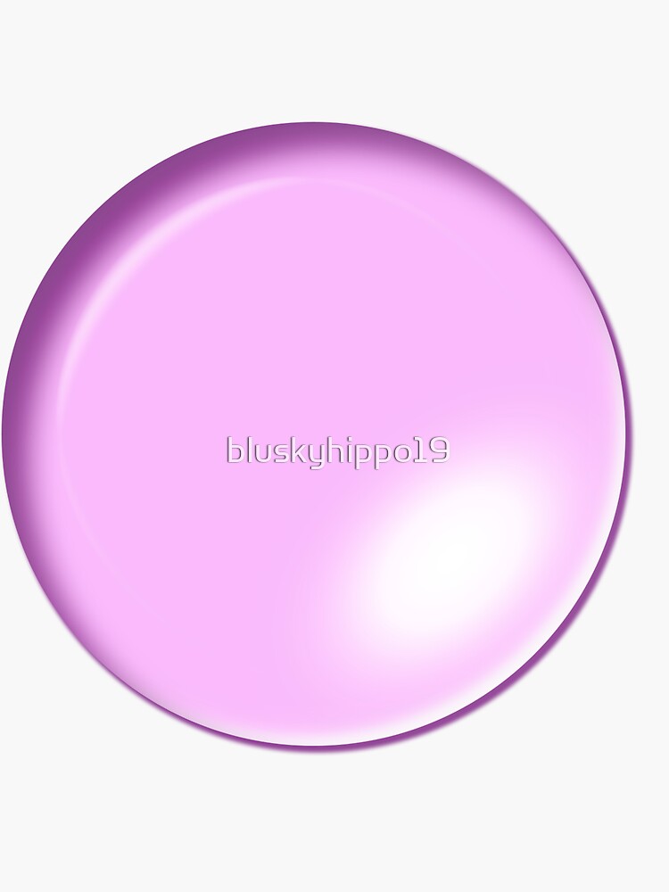 "Pink Bubble" Sticker for Sale by bluskyhippo19 | Redbubble
