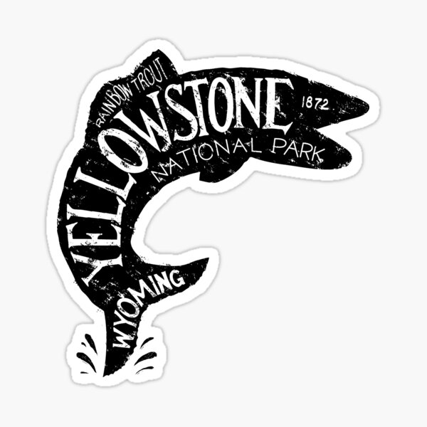 "Yellowstone Fishing" Sticker for Sale by blue67sign | Redbubble