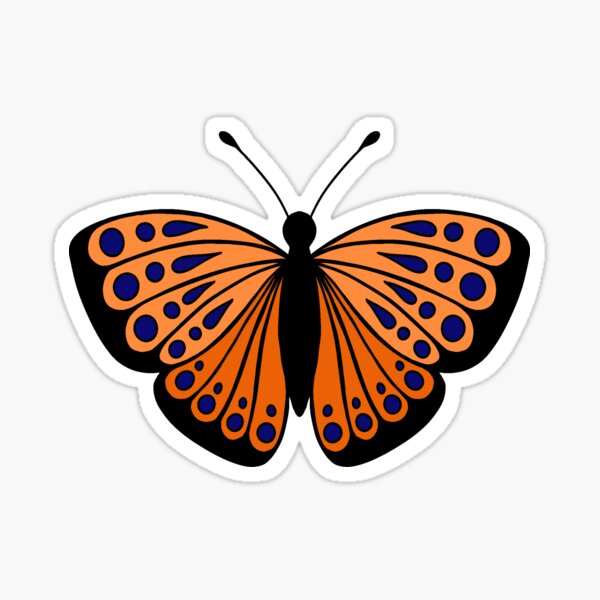 "Orange butterfly" Sticker for Sale by callih1231 | Redbubble