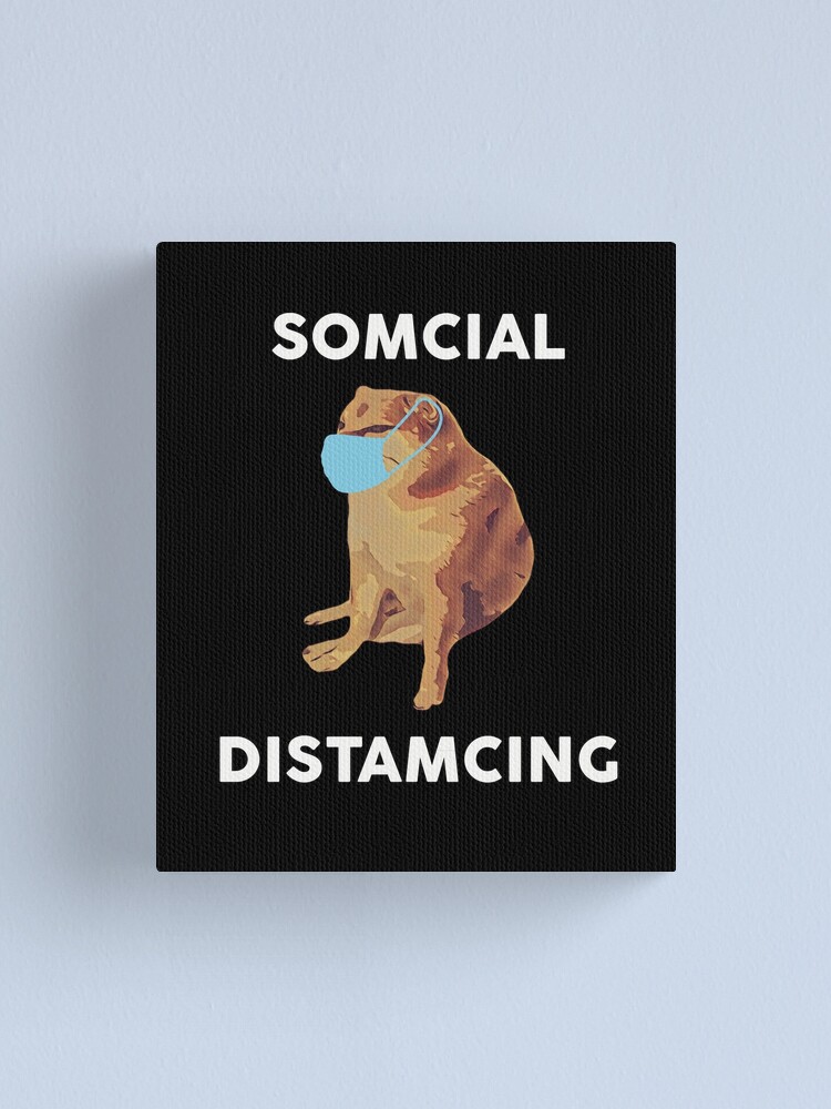 Lienzo «CHEEMS DOGE WEARING MASK SOMCIAL DISTAMCING FUNNY CHEEMSBURGER ...