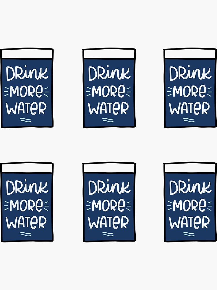 "Hydro stickers. Drink more water reminder. Healthy habit routine ...