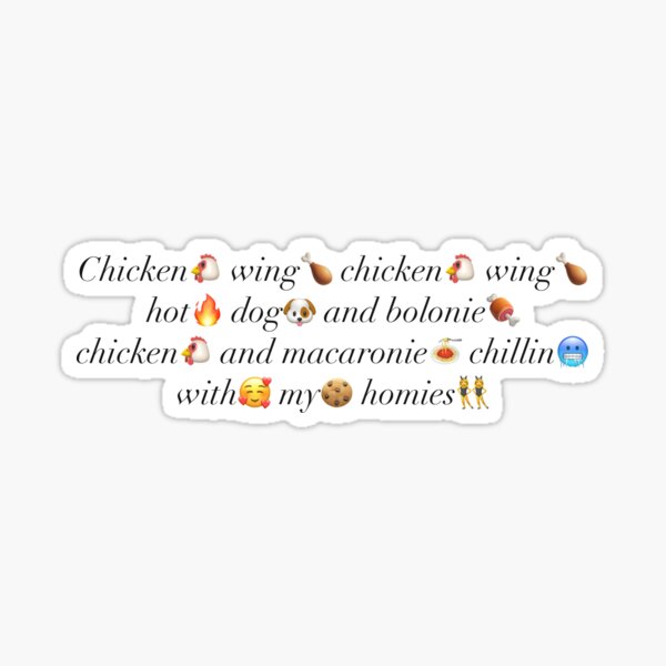 "Chicken wing" Sticker for Sale by gabbydesign | Redbubble