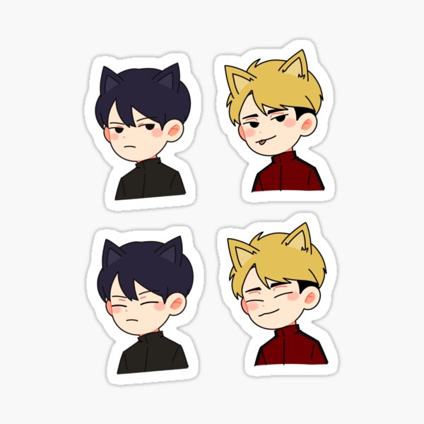 "Kageyama & Atsumu Neko" Sticker by sakutea | Redbubble