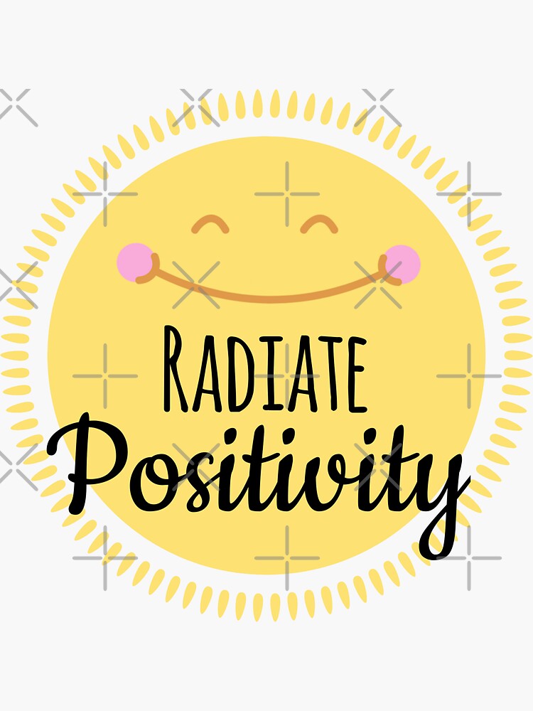 "Radiate Positivity | Yellow Smiling Sun | Positive affirmation ...