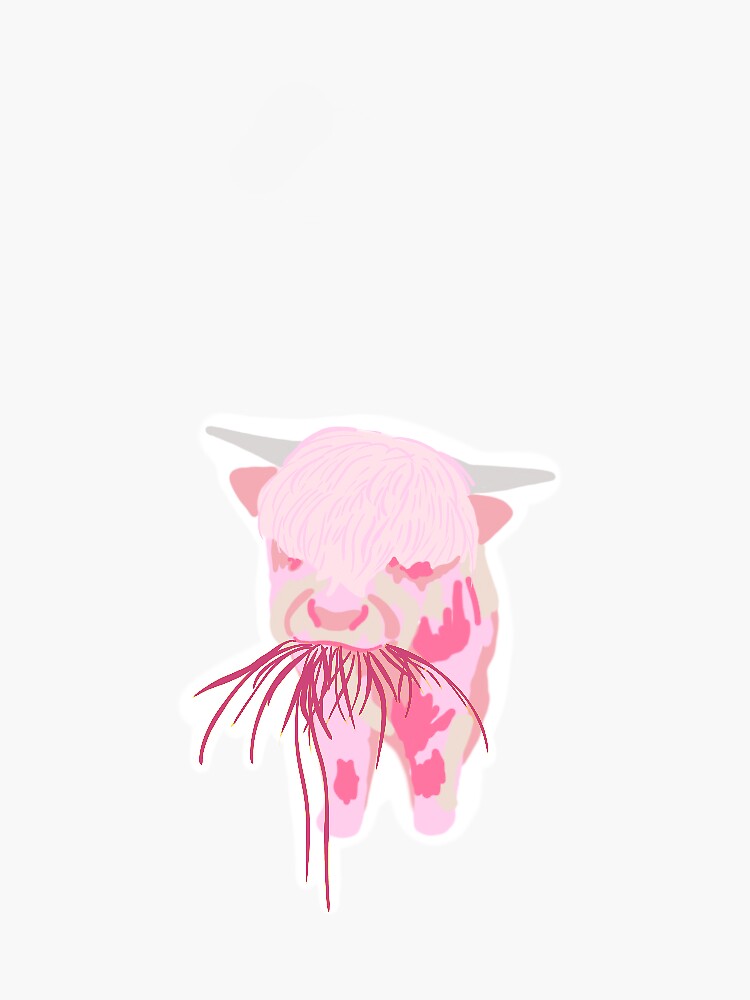 "Strawberry Cow!" Sticker for Sale by StickWithEm | Redbubble
