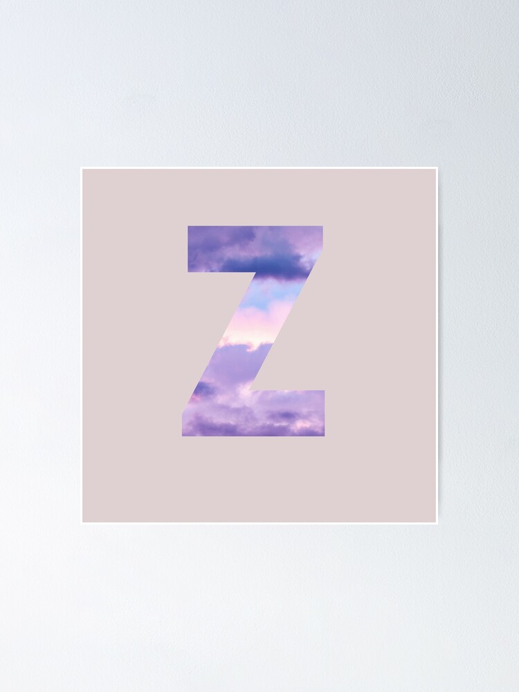 " letter z purple and pink cloud " Poster for Sale by AGDesignstore ...