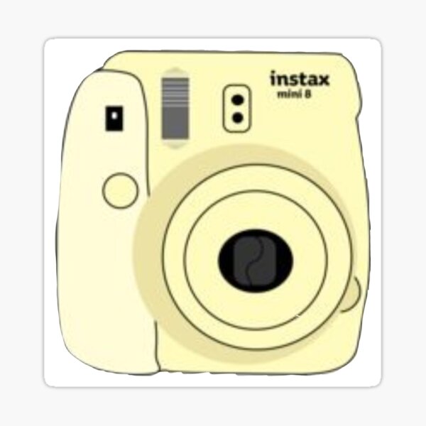 "Vsco yellow polaroid camera" Sticker by CherryStickie | Redbubble