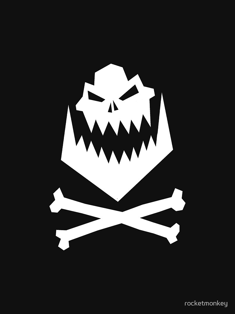 "Orc Skull & Crossbones" T-shirt for Sale by rocketmonkey | Redbubble ...