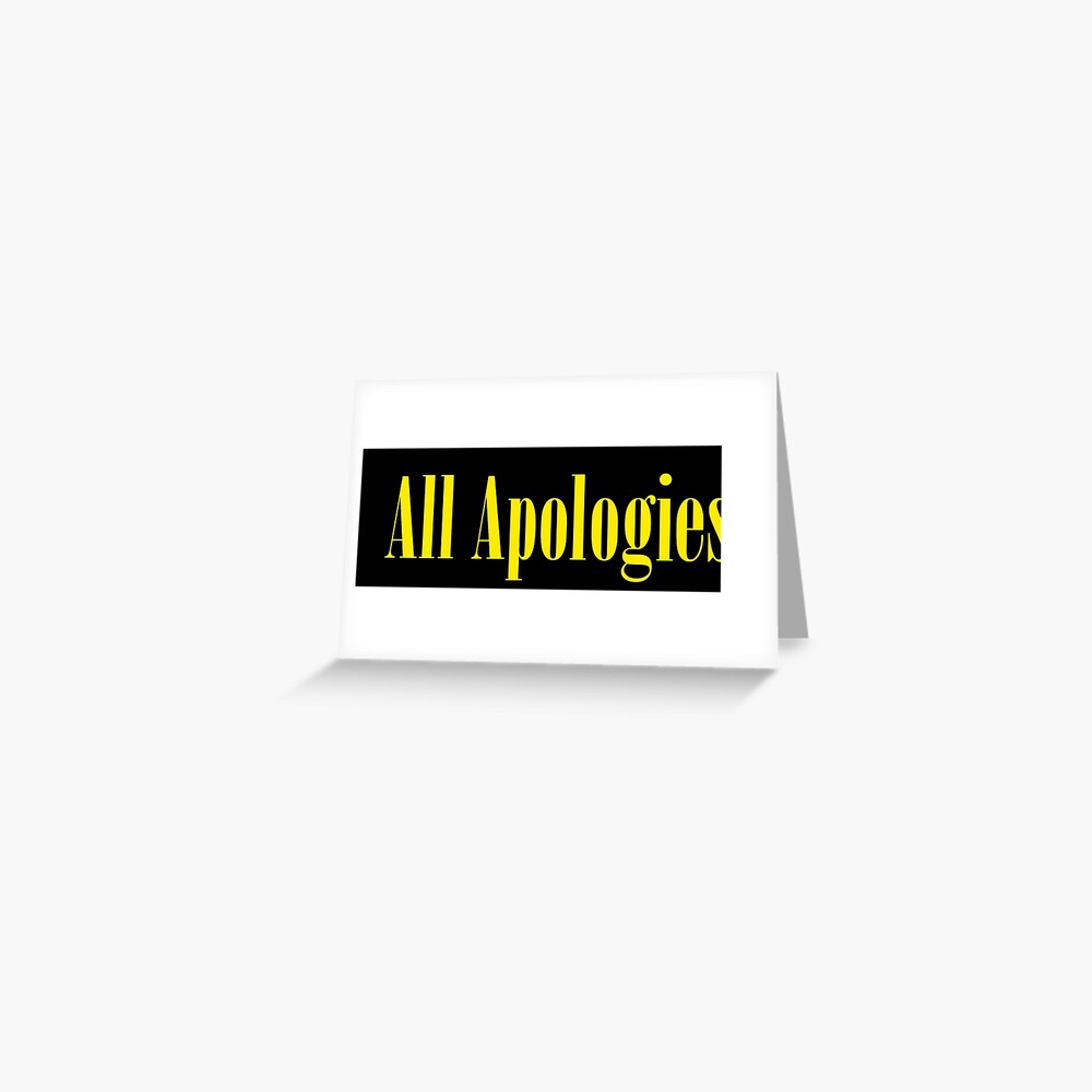 "All Apologies" Sticker for Sale by DonatasSab | Redbubble