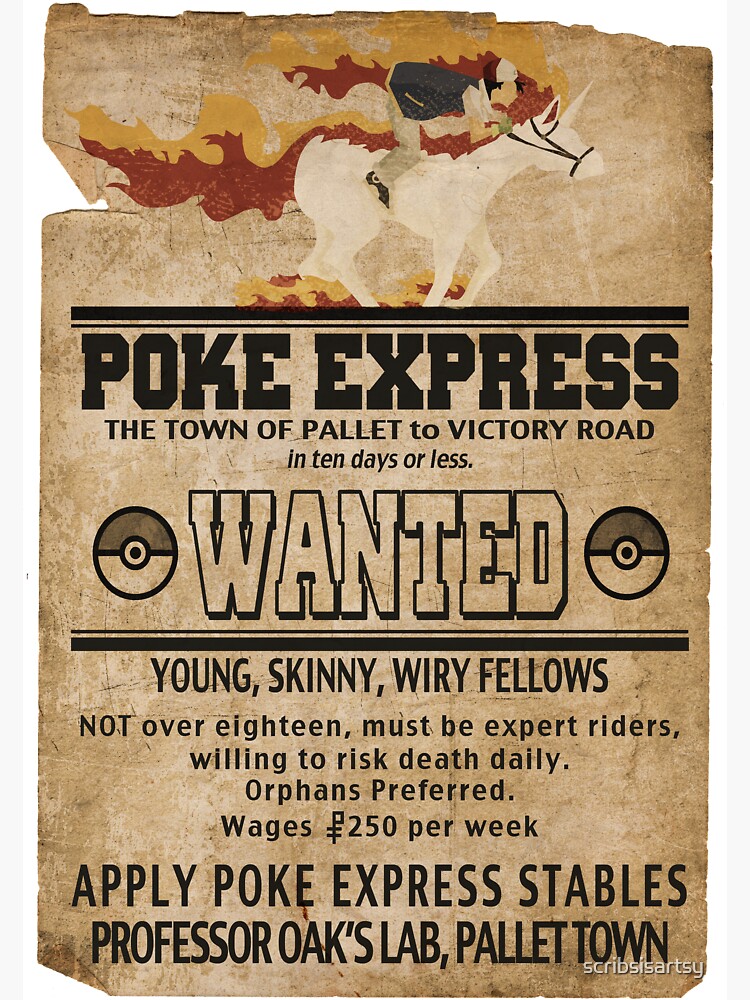 "Poke Express - Trainers Wanted" Poster by scribsisartsy | Redbubble