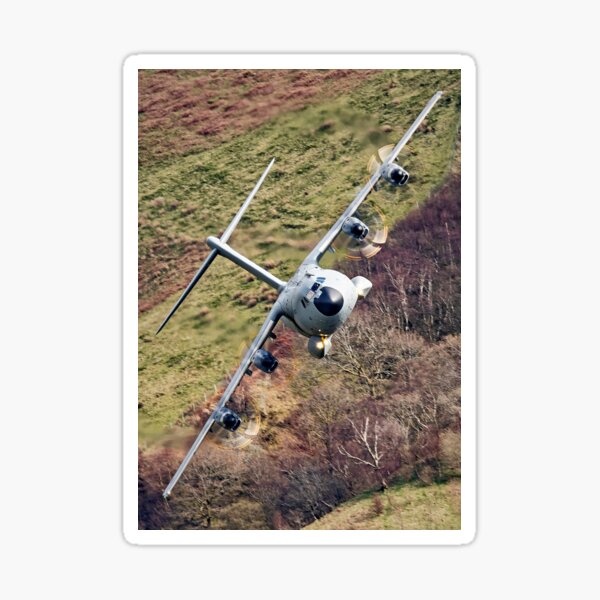 "RAF Atlas A400m in the Mach Loop" Sticker by deeve0 | Redbubble