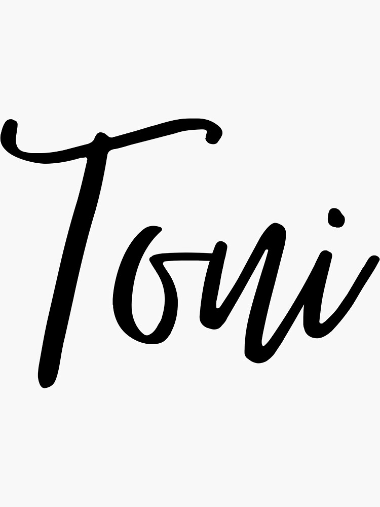 "Toni name sticker" Sticker for Sale by R7210 | Redbubble