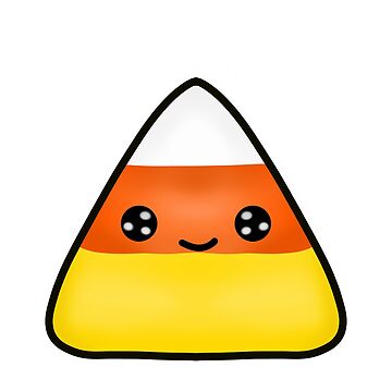 " Halloween Candy Corn Cute Drawing 3-WhiteBackground" Art Print for ...