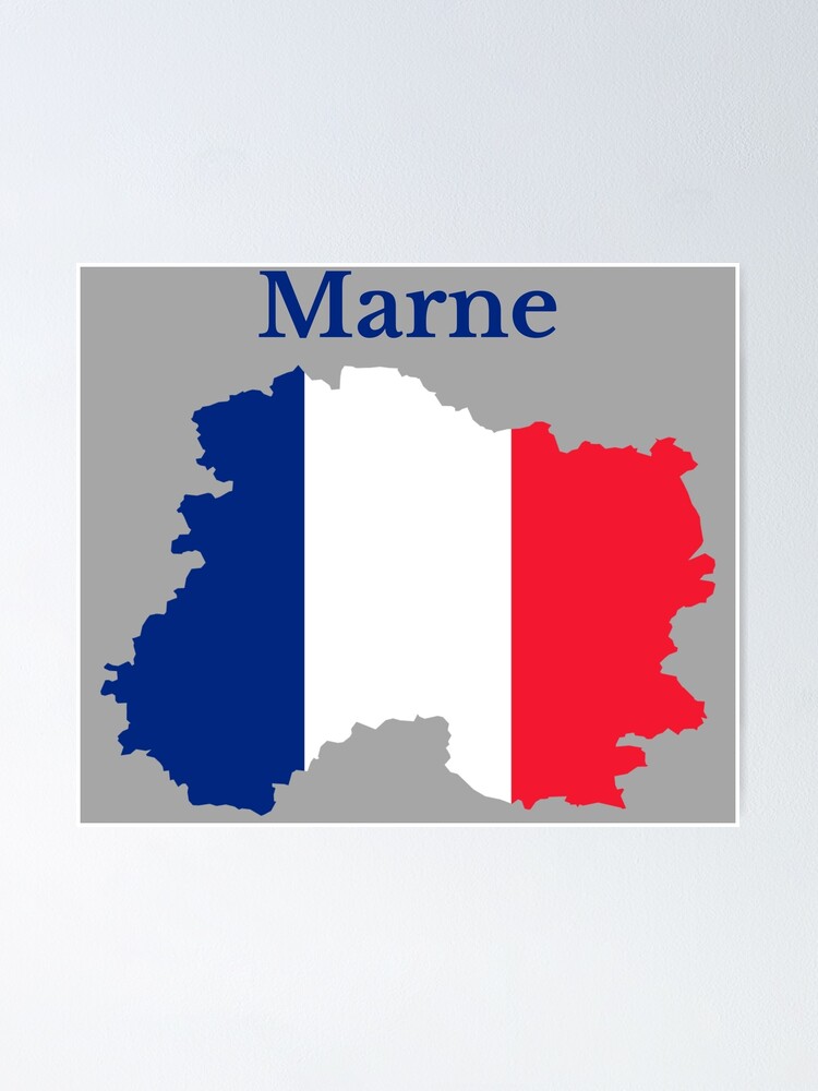 "Marne Map, France, French Department" Poster for Sale by marosharaf ...