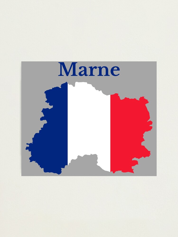"Marne Map, France, French Department" Photographic Print for Sale by ...