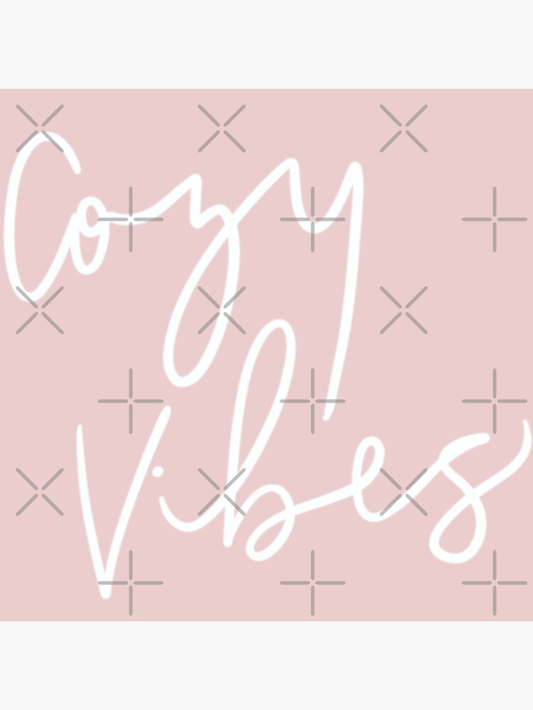"Cozy Vibes Cursive Sleek Minimalistic Hand lettering " Art Print for ...