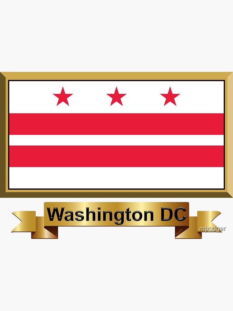 "Washington DC Flag Stickers, Gifts, Masks & Products (N)" Sticker by ...