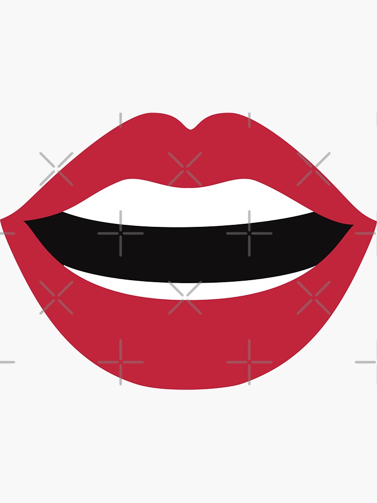 "Hello Lips" Sticker for Sale by zdshannon | Redbubble