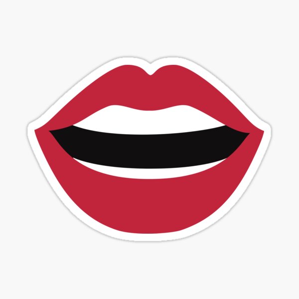 "Hello Lips" Sticker for Sale by zdshannon | Redbubble