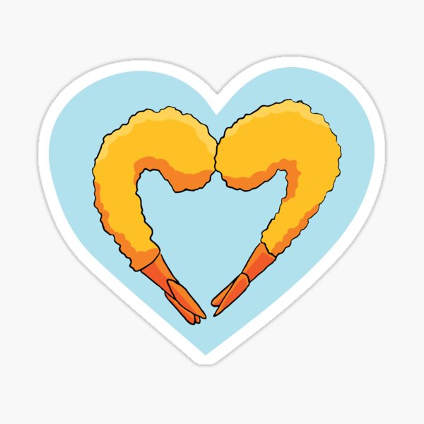 "Shrimp Heart" Sticker by HillaBeez | Redbubble