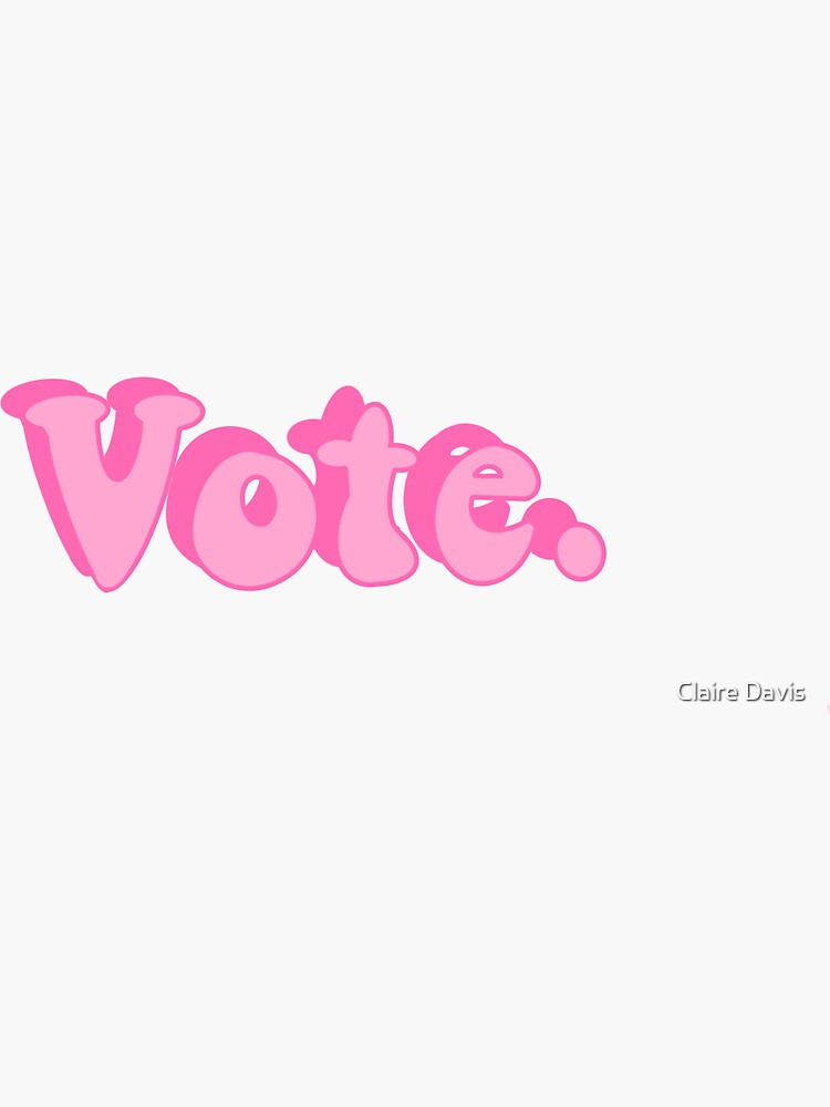 "Pink Aesthetic VOTE" Sticker for Sale by Davissssss | Redbubble