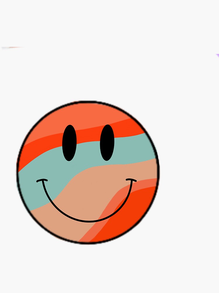 "Aesthetic smiley face!" Sticker by art-by-teagan0 | Redbubble
