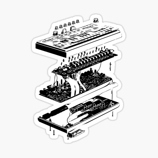 "TB-303 Inside The Box" Sticker for Sale by 10rano | Redbubble