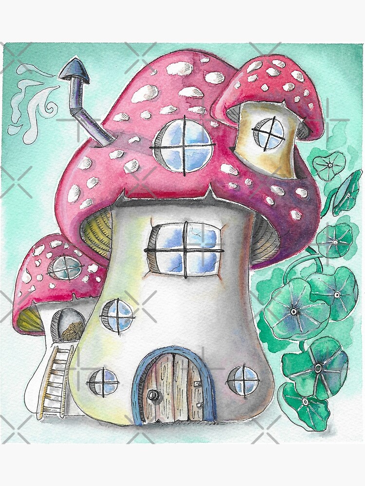 "Fairy Toadstool Home" Poster by willowheath | Redbubble