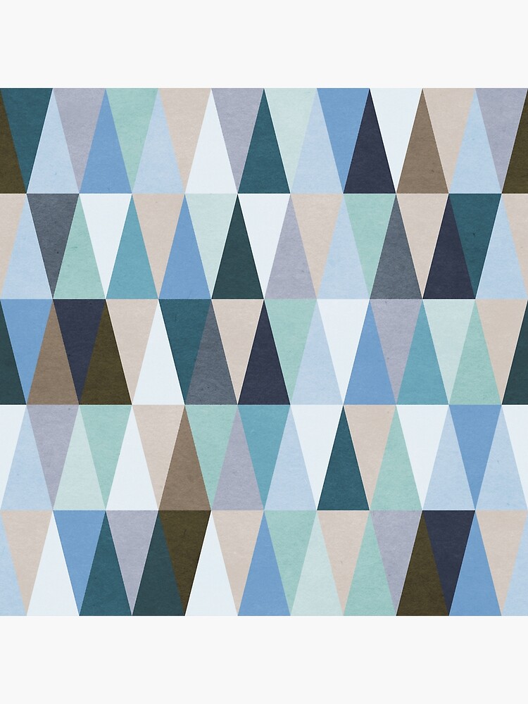 "Pastel Blue Geometric Triangle Pattern Mosaic Shapes Seamless Pattern ...