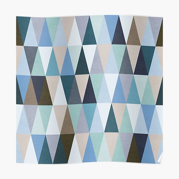 "Pastel Blue Geometric Triangle Pattern Mosaic Shapes Seamless Pattern ...