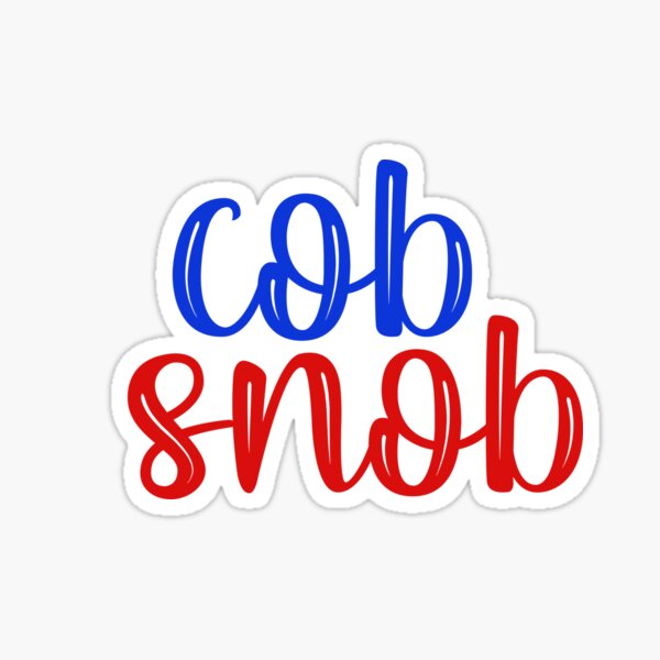 "cob snob blue and red" Sticker for Sale by shopsanguine | Redbubble