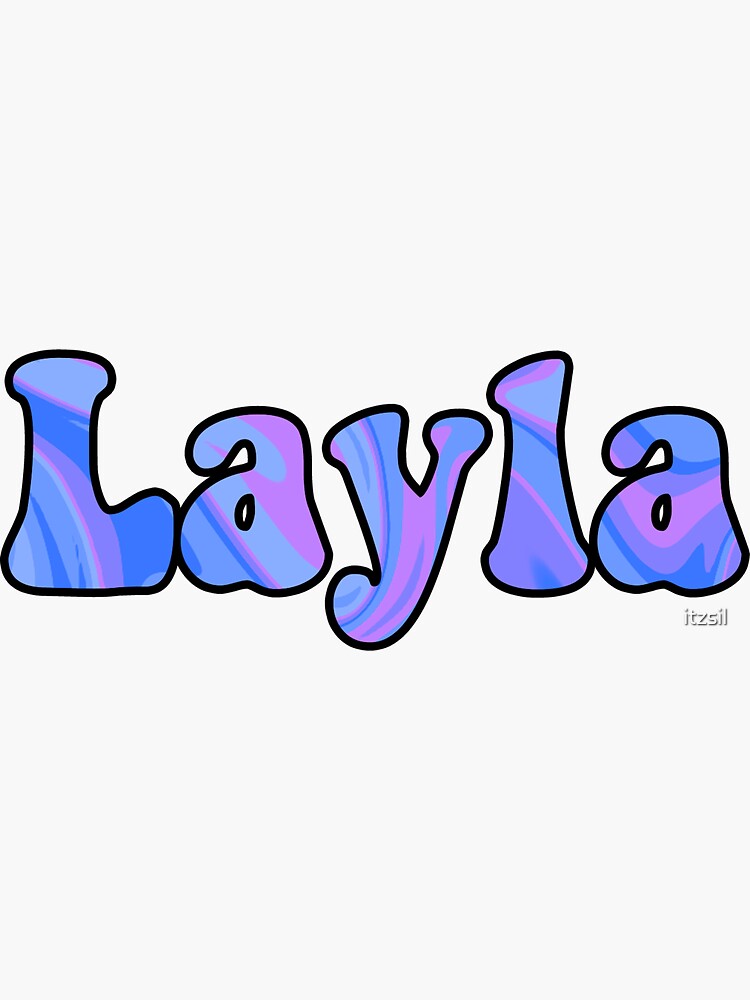 "layla" Sticker for Sale by itzsil | Redbubble
