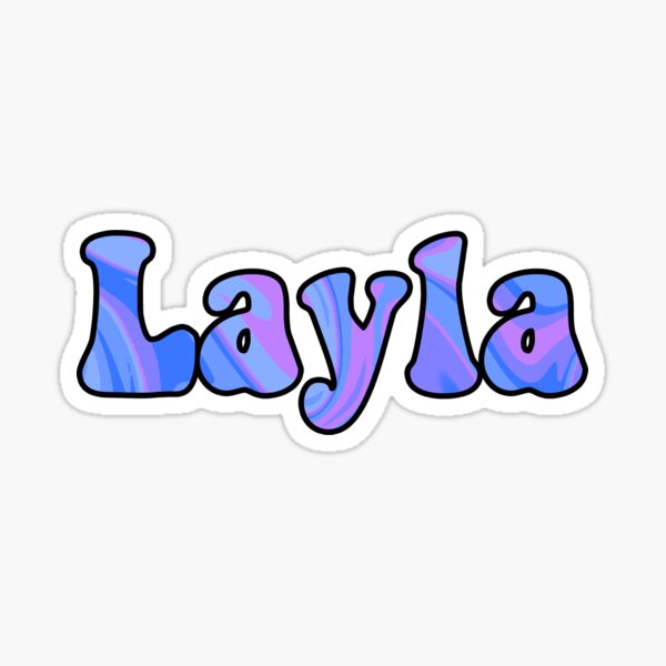 "layla" Sticker for Sale by itzsil | Redbubble