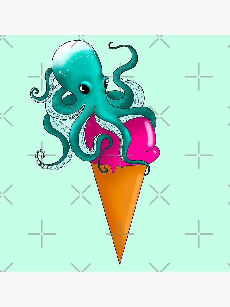 "Frozen octopus octopus ice cream" Art Print for Sale by Fresh777 ...