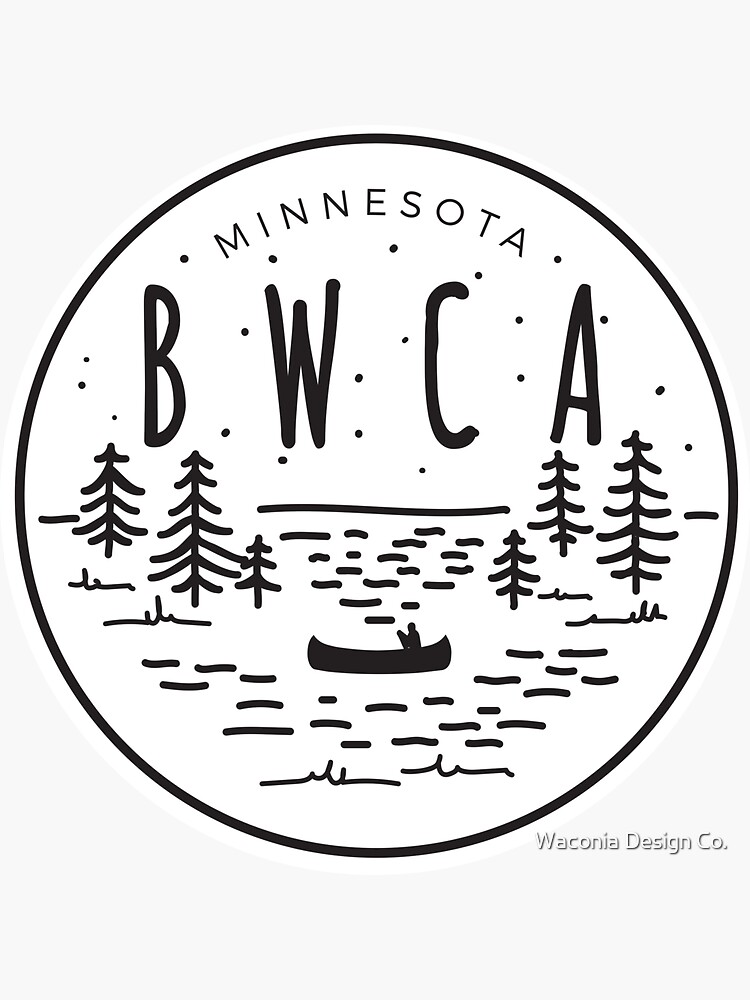 "BWCA Minnesota - Canoe" Sticker for Sale by firelightdesign | Redbubble