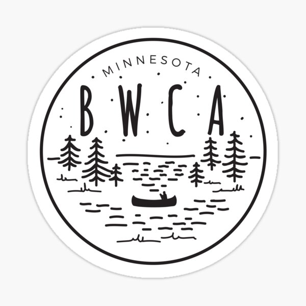 "BWCA Minnesota - Canoe" Sticker for Sale by firelightdesign | Redbubble