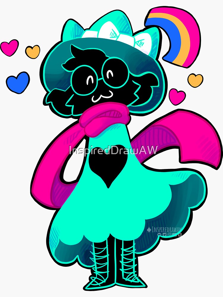 "Ralsei! " Sticker for Sale by InspiredDrawAW | Redbubble
