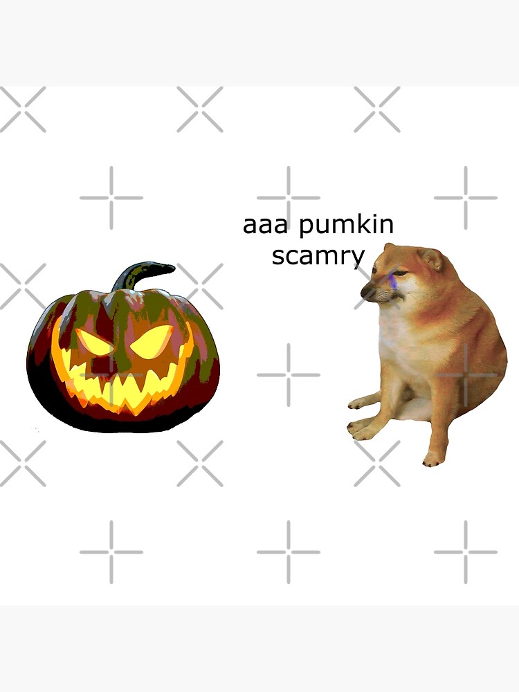 "Cheems pumpkin scary" Poster for Sale by UncleApo | Redbubble