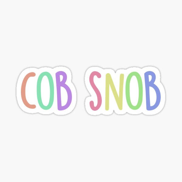 "cob snob multicolored" Sticker for Sale by shopsanguine | Redbubble