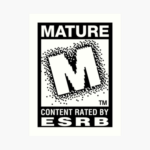 "ESRB Mature Rating Logo" Art Print for Sale by RubenCRM | Redbubble