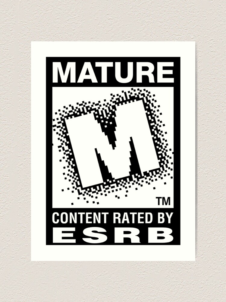 "ESRB Mature Rating Logo" Art Print for Sale by RubenCRM | Redbubble