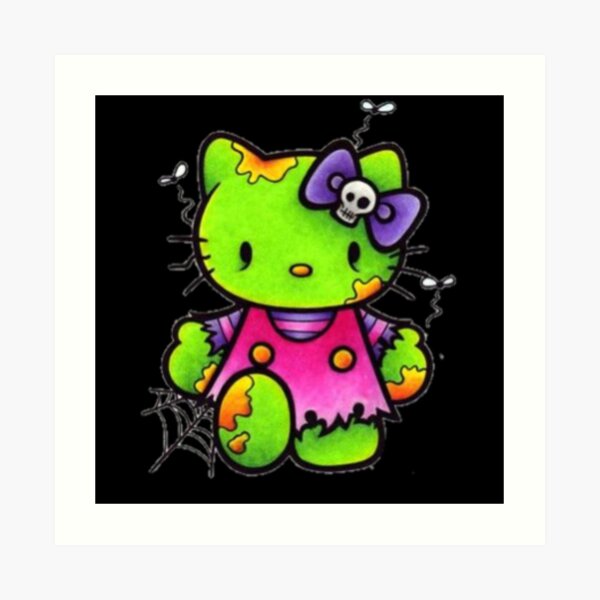 Hello Kitty Zombie Wall Art | Redbubble