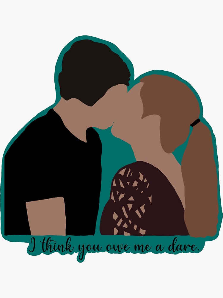 "After - first kiss" Sticker for Sale by morganbrowningg | Redbubble